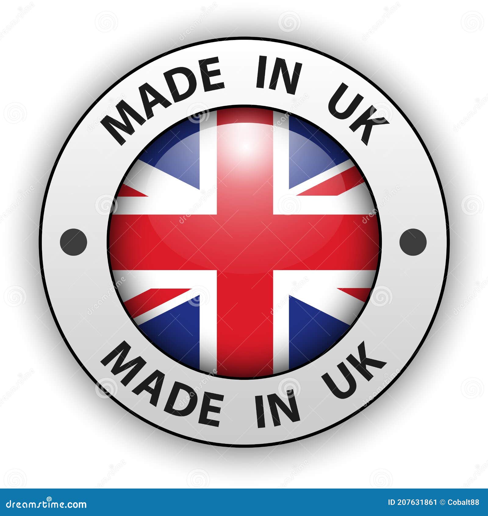 Made in UK 3D icon stock vector. Illustration of message - 207631861
