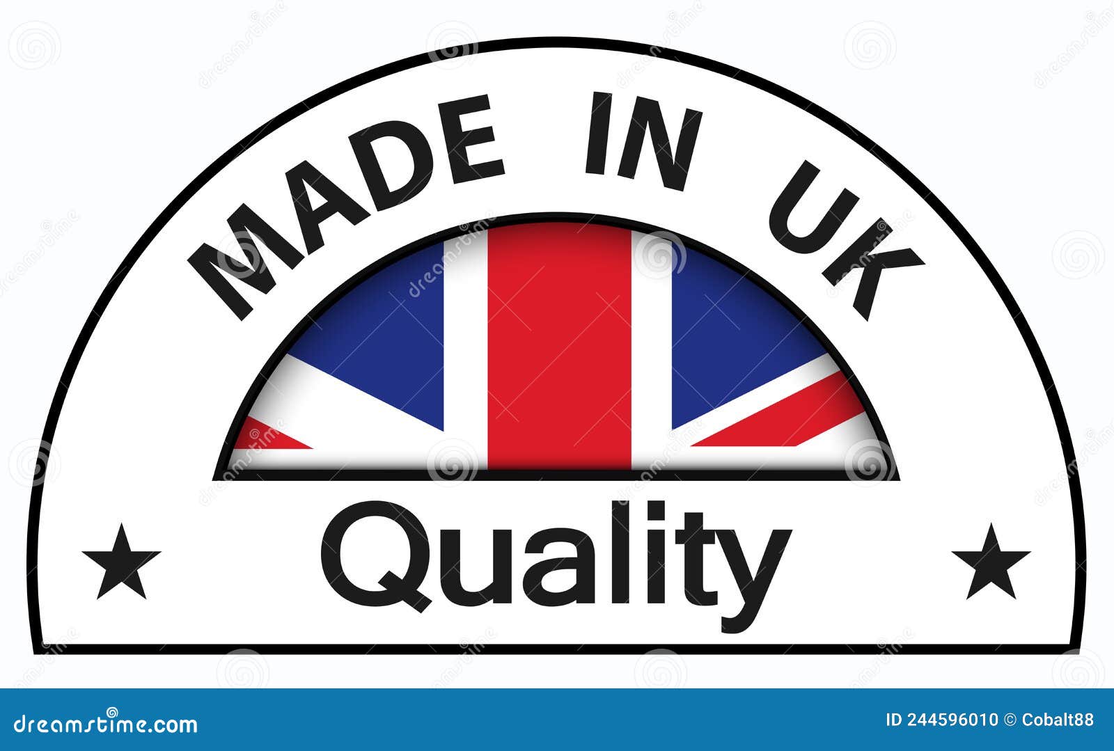 Made in UK, England Quality Icon, Circle Button Stock Vector ...