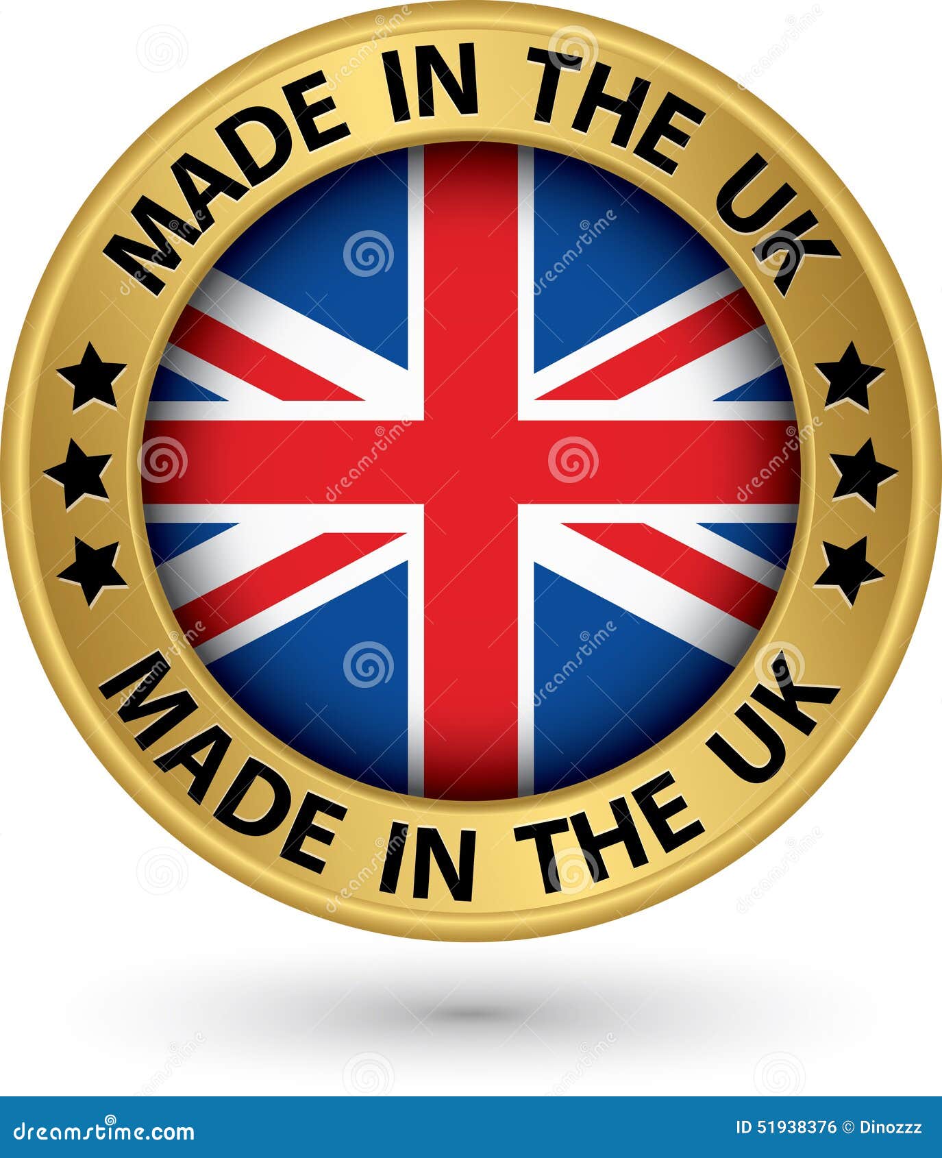 Made in the UK Gold Label, Vector Stock Vector - Illustration of seal ...