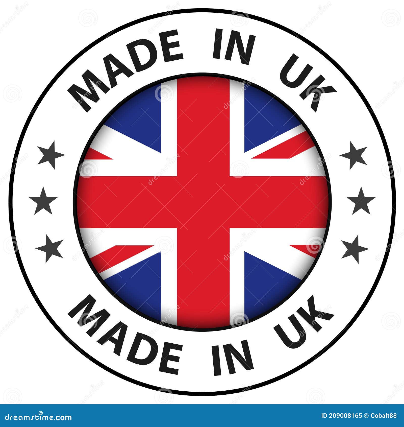 Made in UK icon stock vector. Illustration of kingdom - 209008165