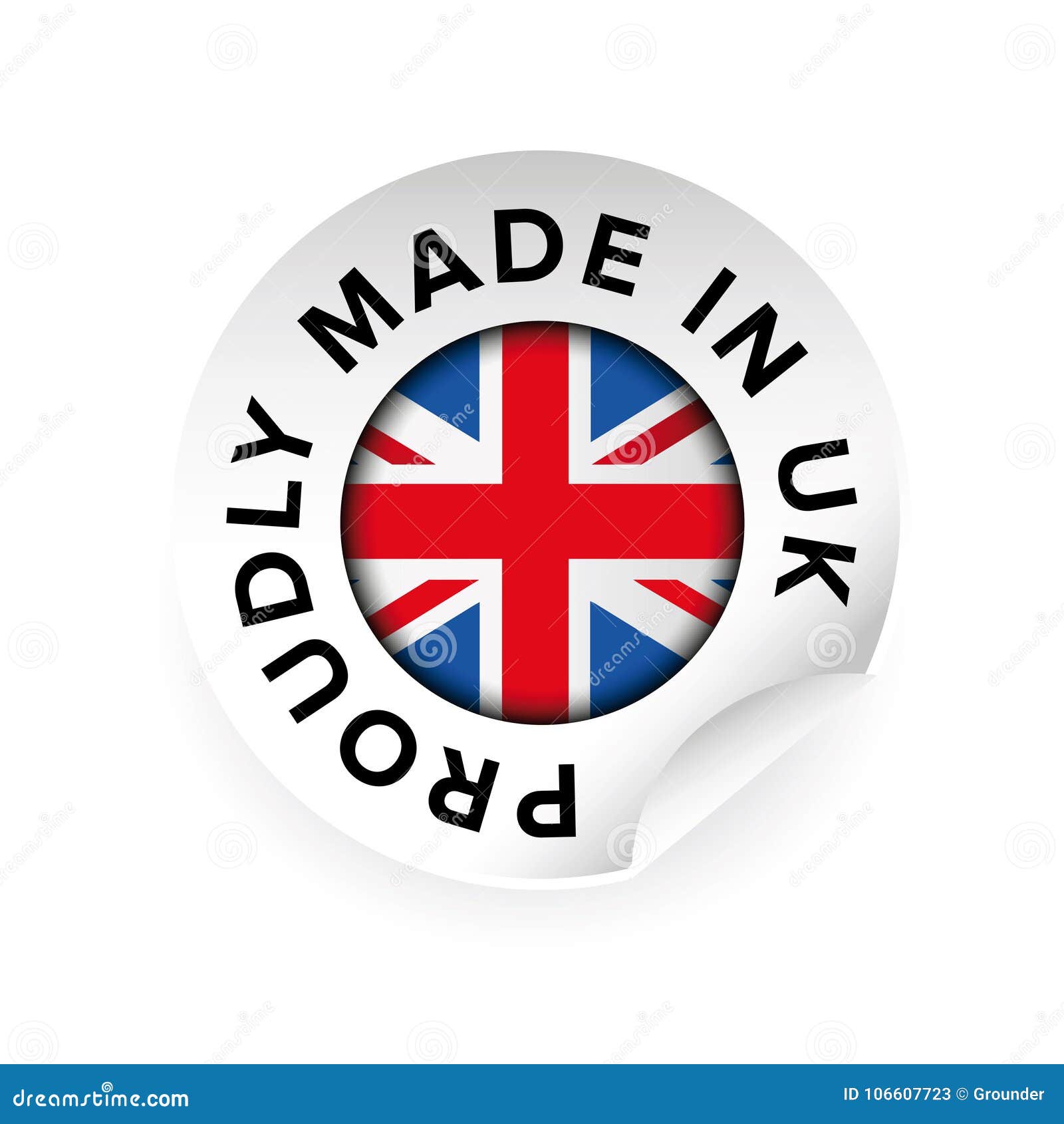 Made in UK label vector stock vector. Illustration of design - 106607723