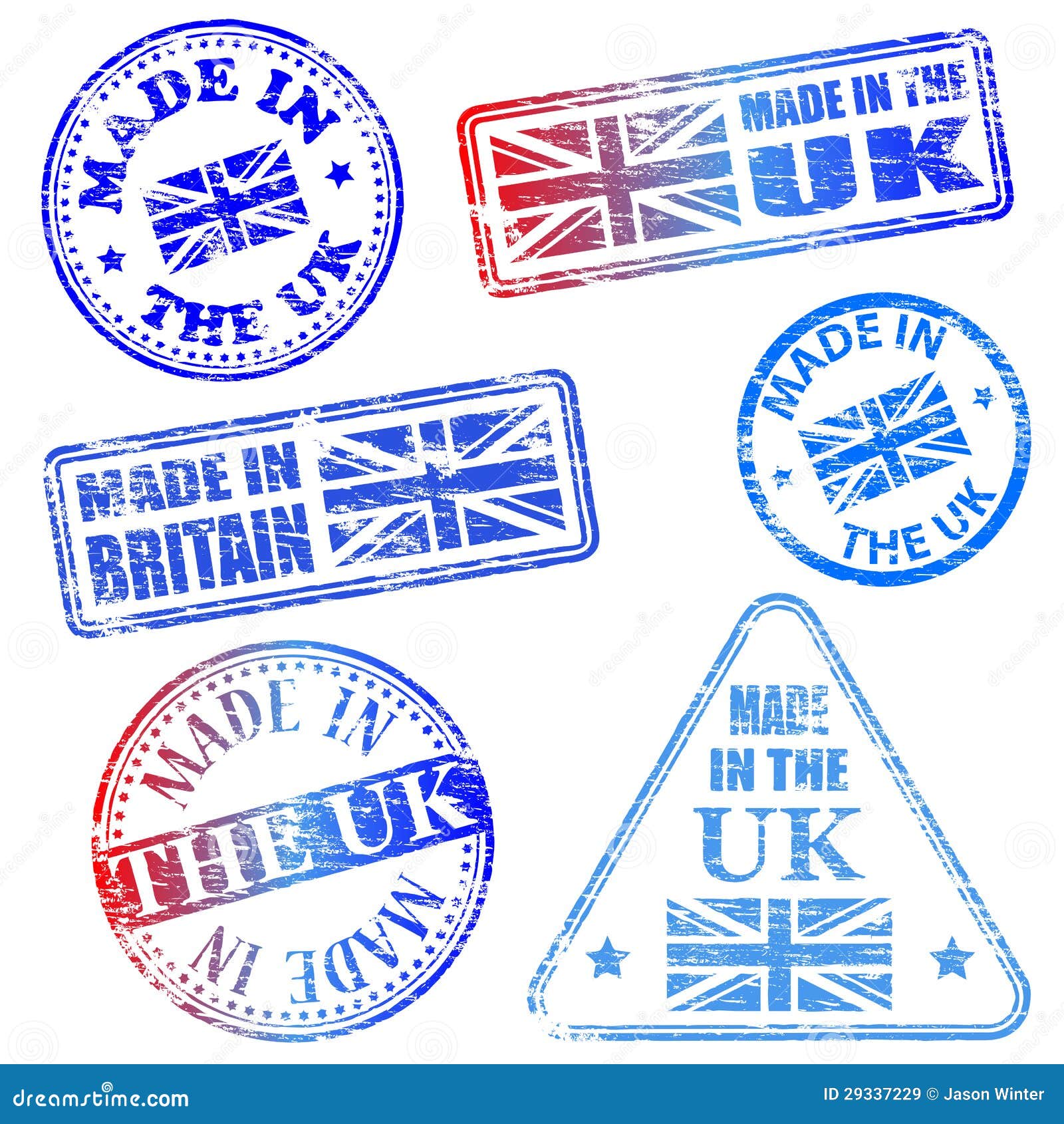 Made in the UK Stamps stock vector. Illustration of produced - 29337229