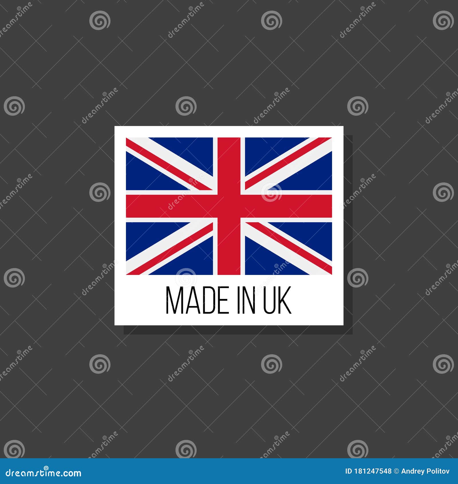 Made in Uk, Sticker with British Flag Stock Vector - Illustration of ...