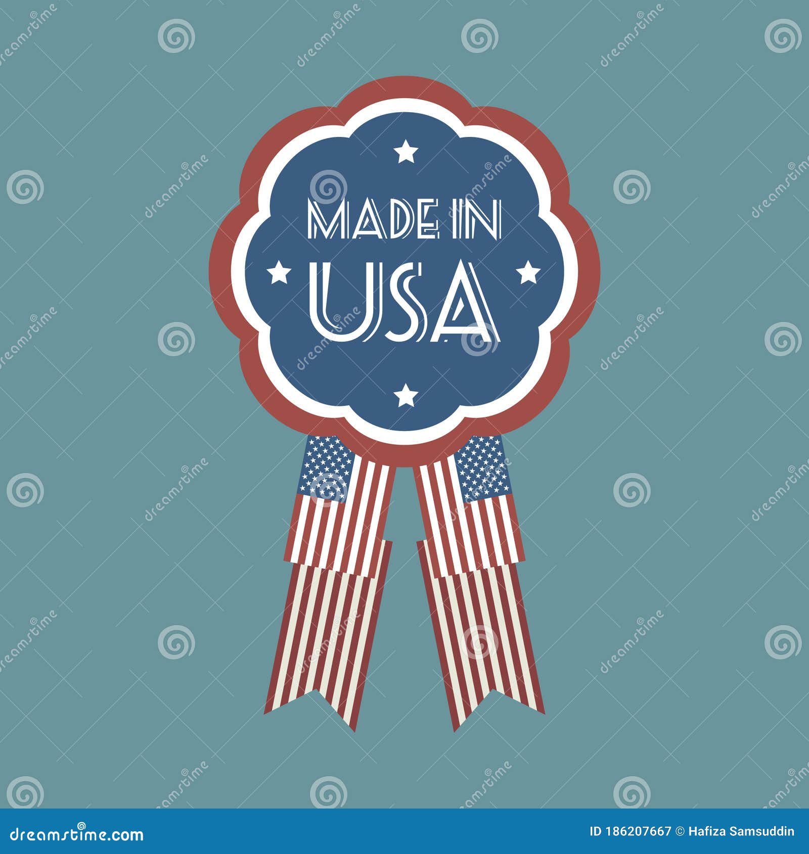 Made in Usa Label. Vector Illustration Decorative Design Stock Vector ...