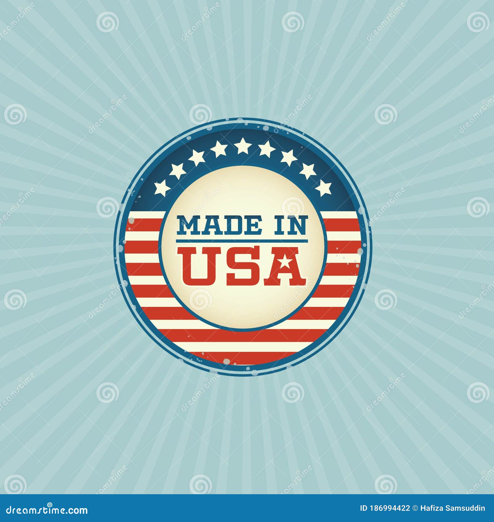 Made in Usa Label. Vector Illustration Decorative Design Stock Vector ...