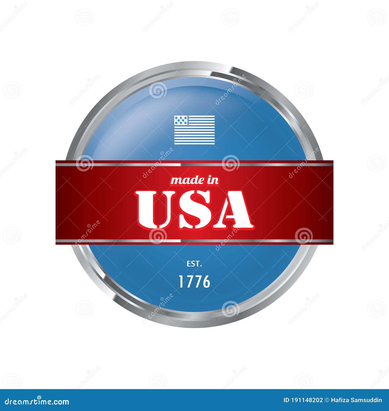 Made in Usa Label. Vector Illustration Decorative Design Stock Vector ...