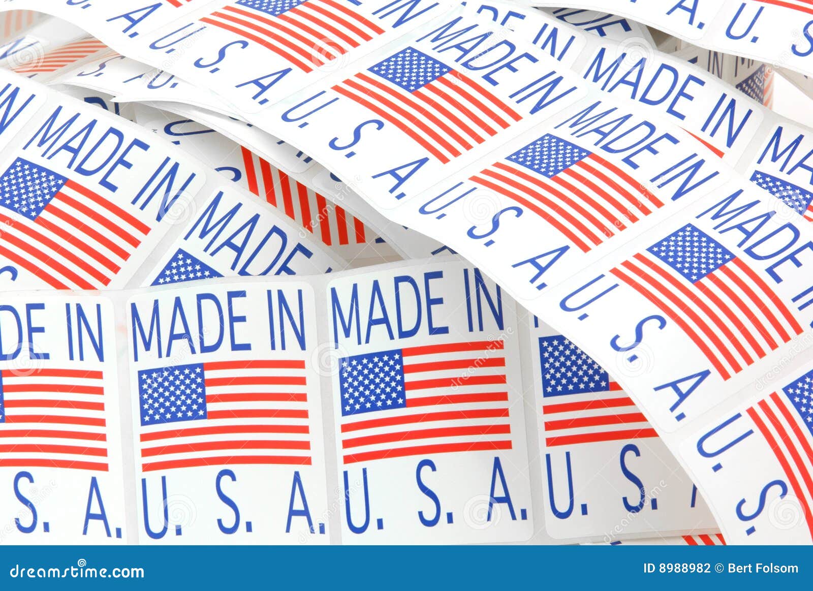 Made in USA labels stock photo. Image of roll, symbolic - 8988982
