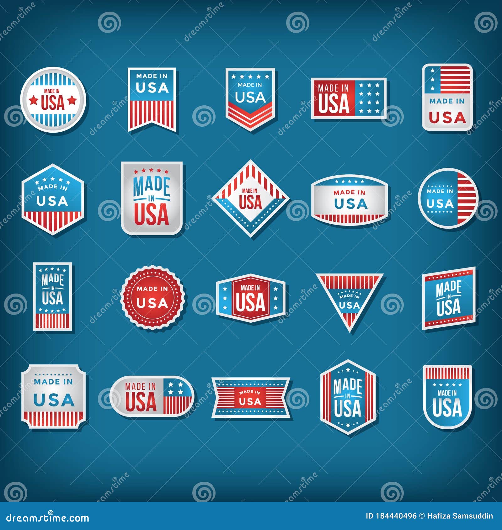 A Made in USA Labels Collection Illustration. Stock Illustration ...