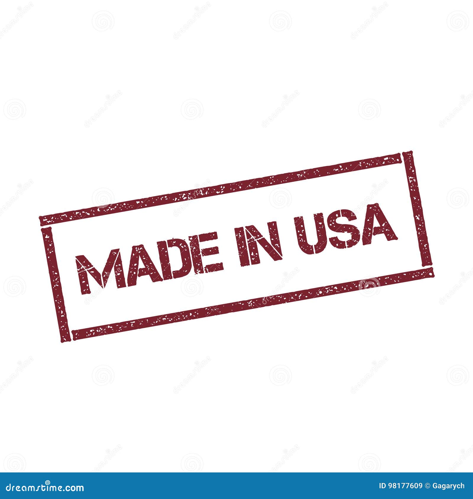 Made in USA Rectangular Stamp. Stock Vector - Illustration of cachet ...