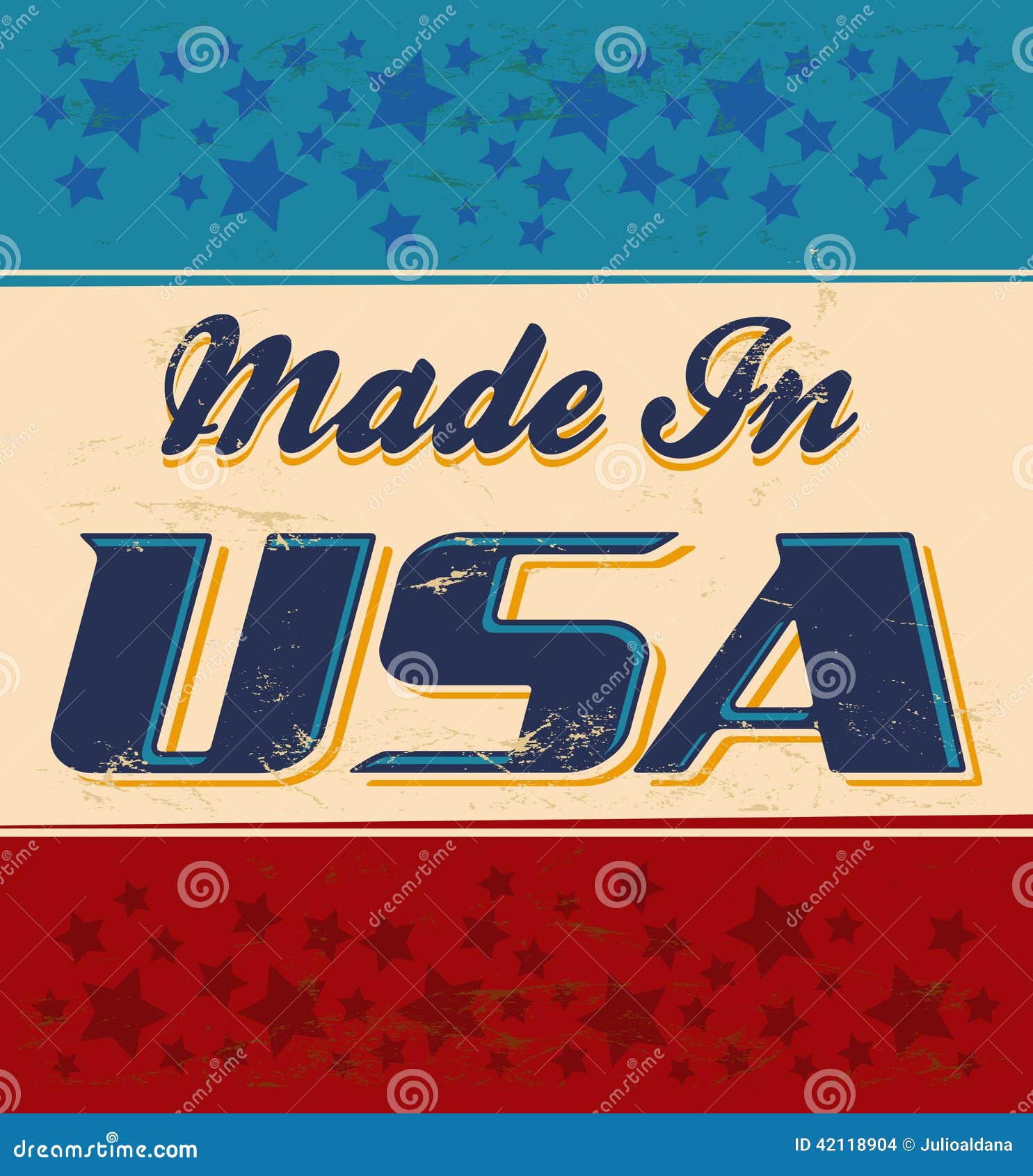 Made in USA retro sign stock vector. Illustration of metal - 42118904
