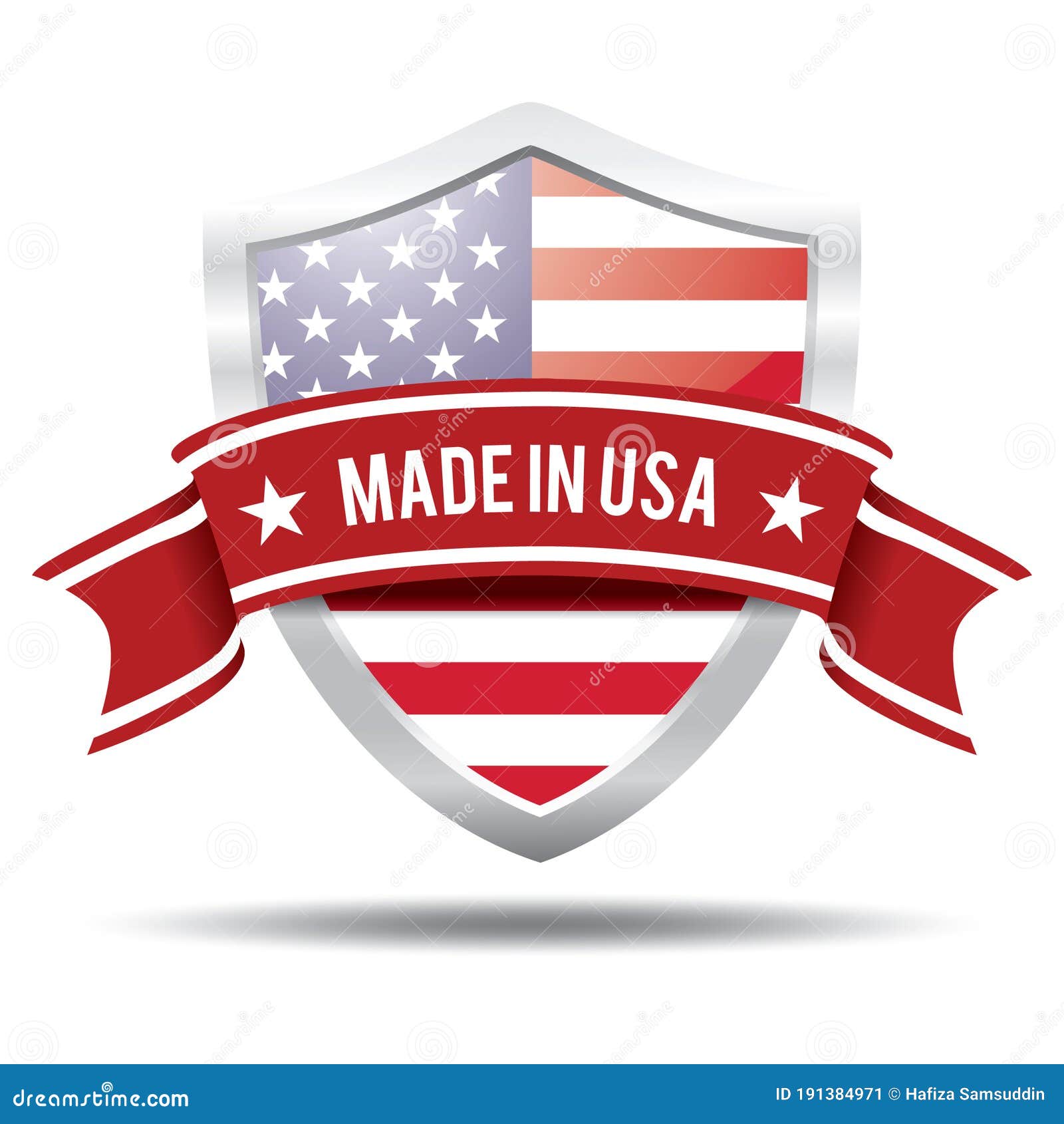 Made in Usa Shield. Vector Illustration Decorative Design Stock Vector ...