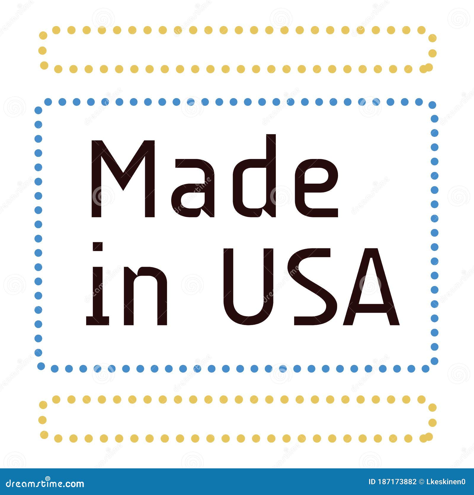 MADE in USA Sign on White Background Stock Illustration - Illustration ...