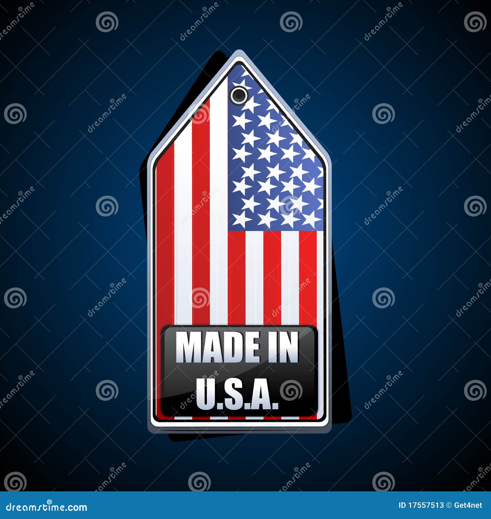 Made in usa tag stock vector. Illustration of national - 17557513