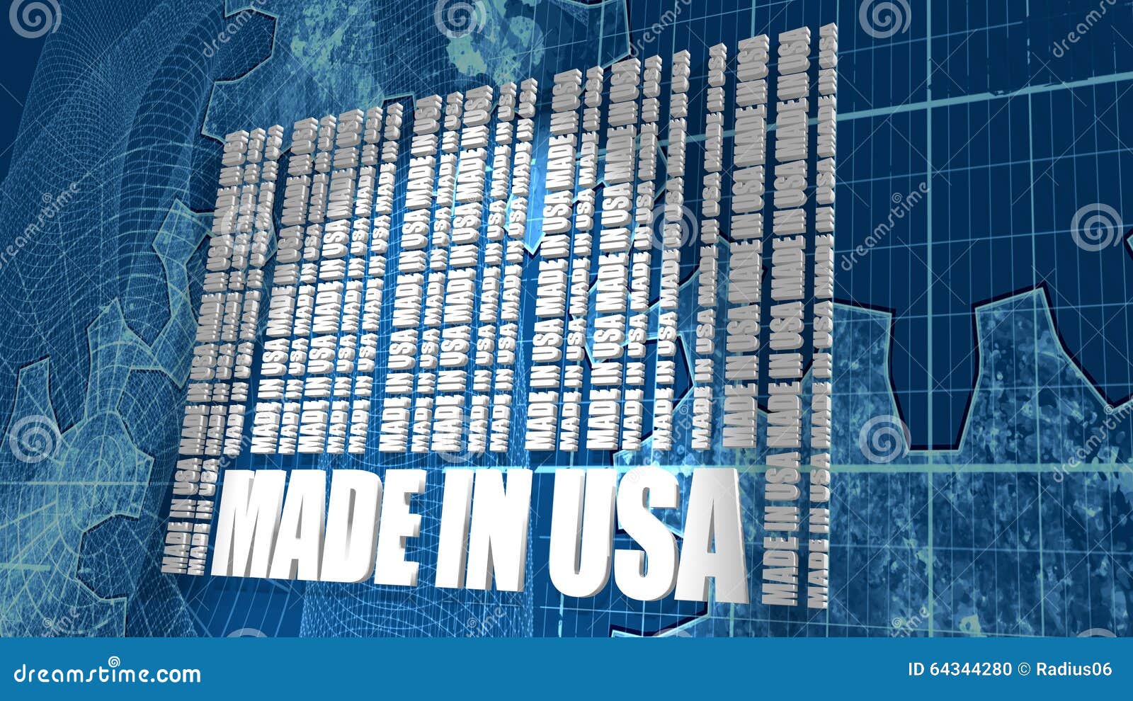 Made in USA Text and Bar Code from Same Words Stock Illustration ...