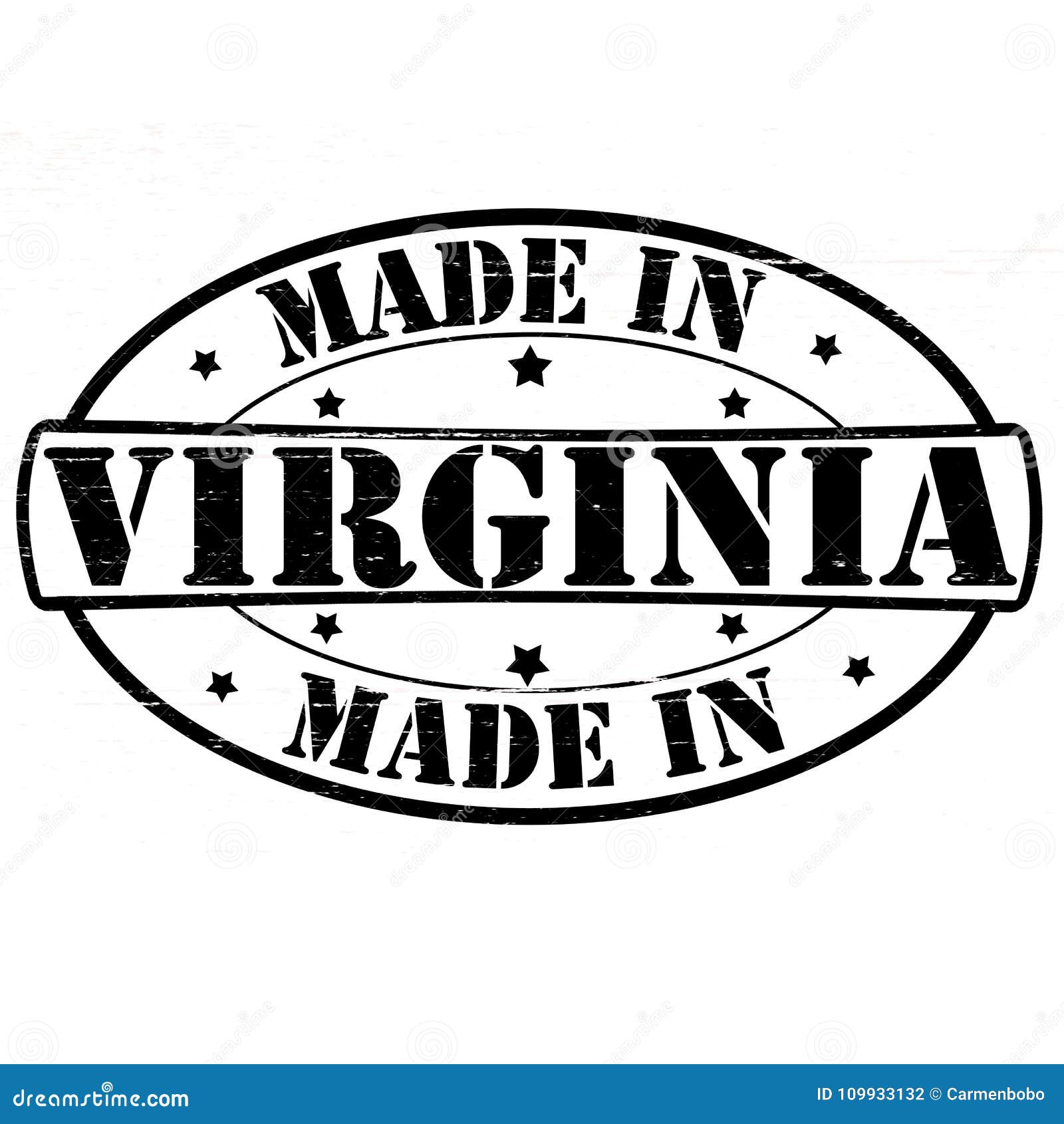 Made in Virginia stock illustration. Illustration of black - 109933132