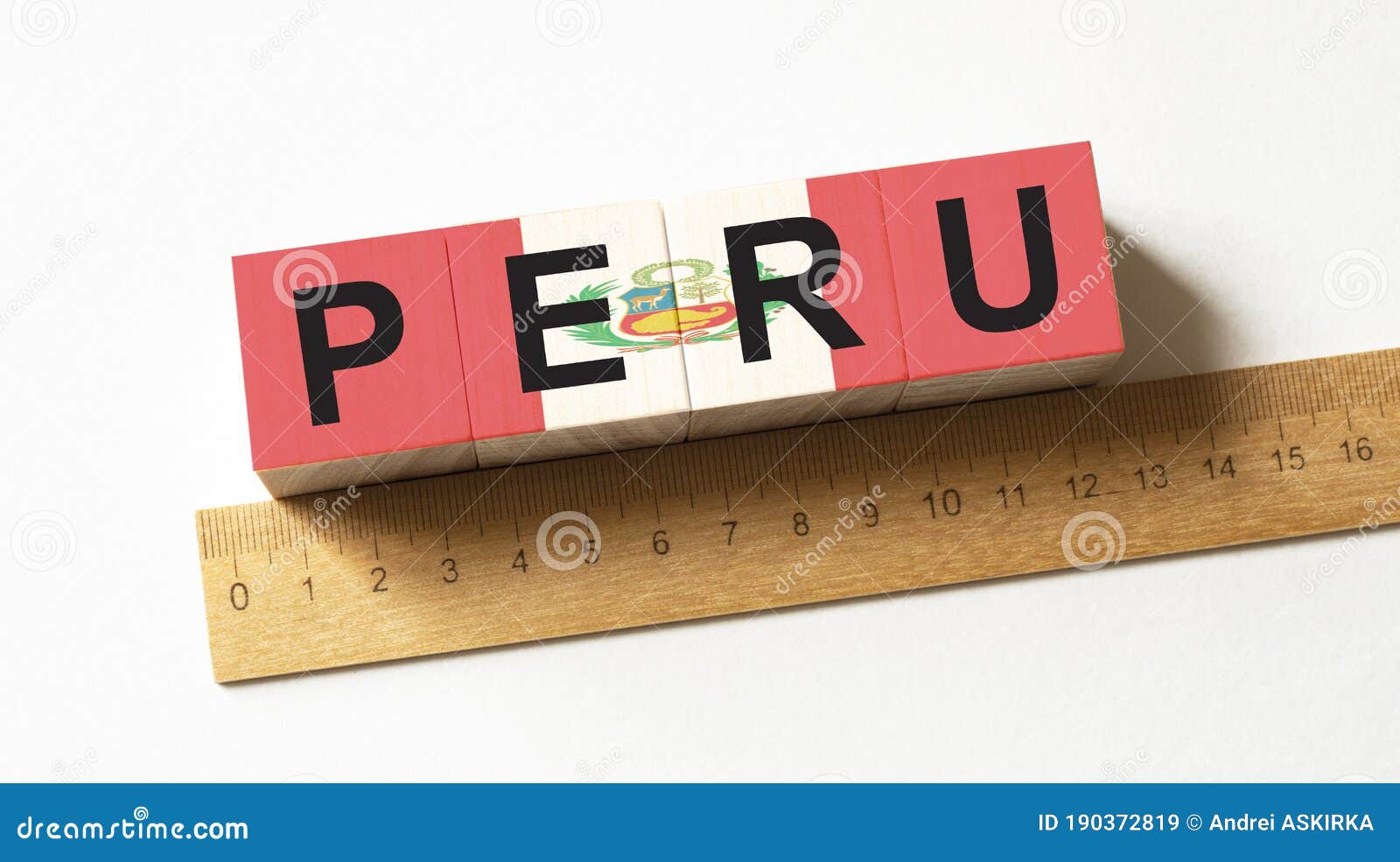 Made Word Peru with Wood Blocks with Peru Flag Stock Image - Image of ...