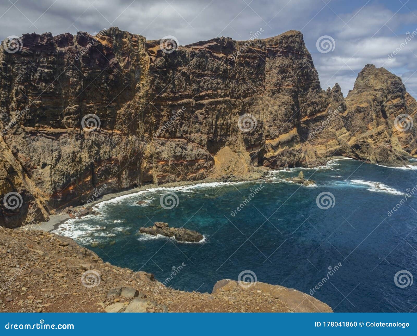 Madeira Cliffs stock photo. Image of madeira, place - 178041860