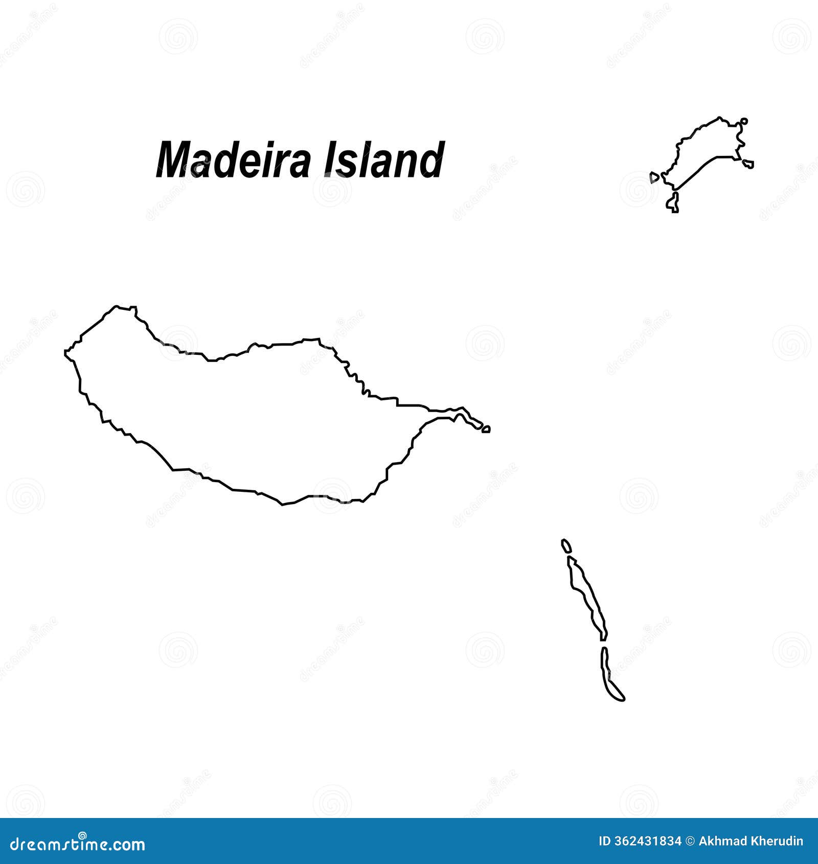 Madeira Island Map Vector Illustration | CartoonDealer.com #362431832