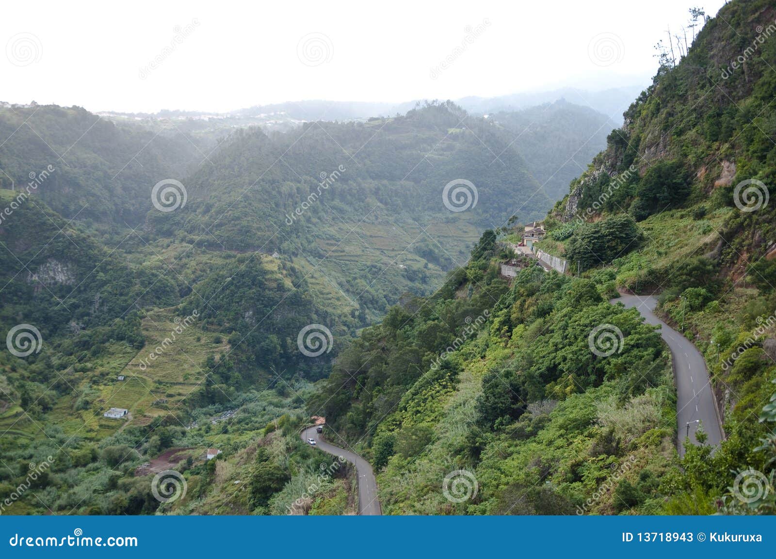 Madeira landscape stock image. Image of mountains, cloud - 13718943