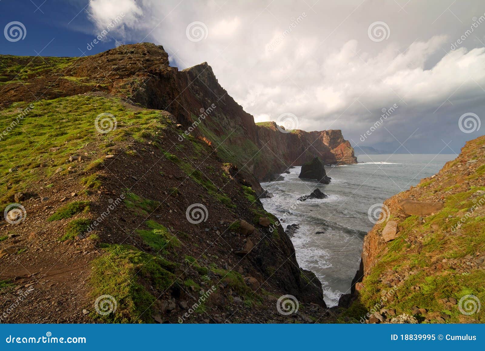 Madeira landscape. stock image. Image of seascape, tourism - 18839995