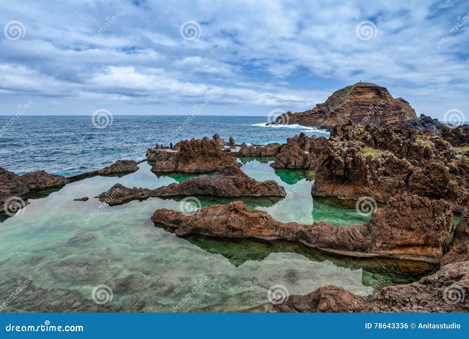 Madeira, Natural Volcanic Pools, Porto Moniz Stock Photo - Image of ...