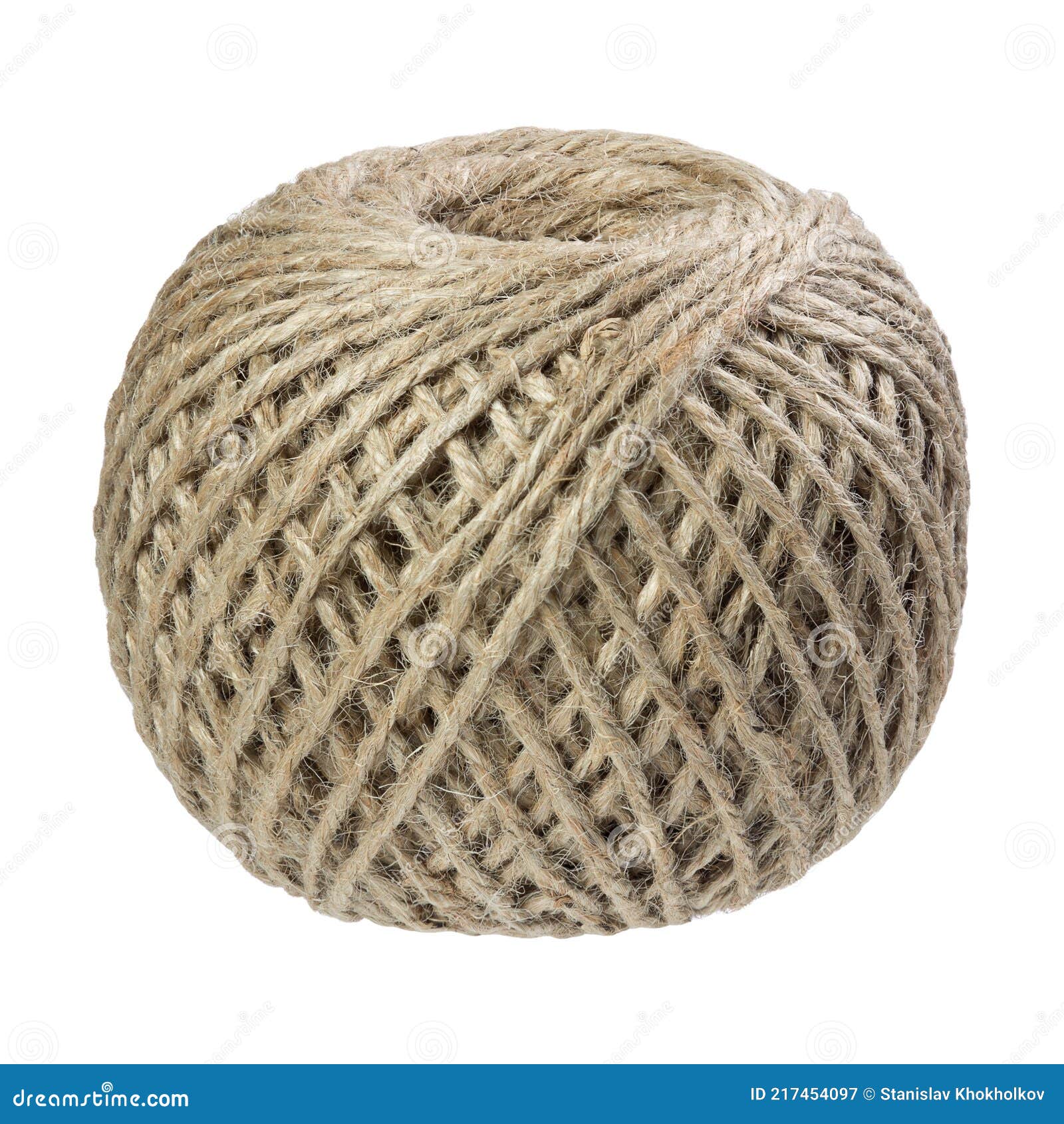 Madeja De Hilo De Yute Aislada Sobre Blanco Imagen de archivo - Imagen ...