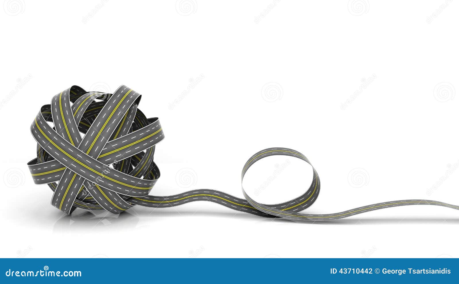 Madeja enredada del camino stock de ilustración. Ilustración de confuso ...