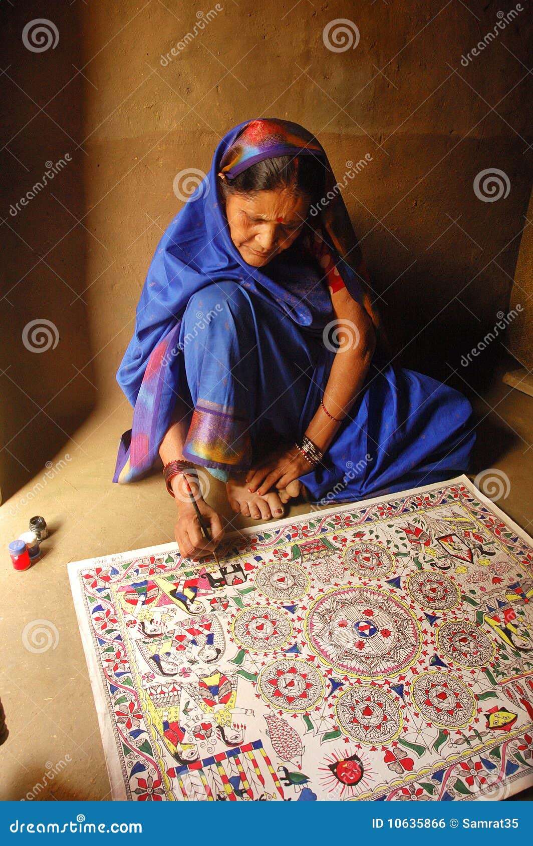 Madhubani Painting in Bihar-India Editorial Photo - Image of colour ...