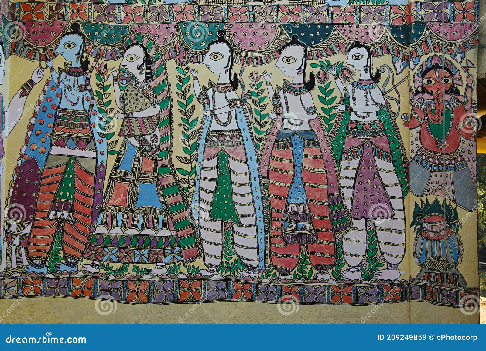 Madhubani Painting. Royalty-Free Stock Photography | CartoonDealer.com ...