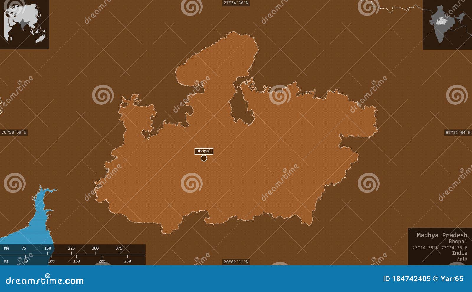 Madhya Pradesh, India - Composition. Pattern Stock Illustration ...