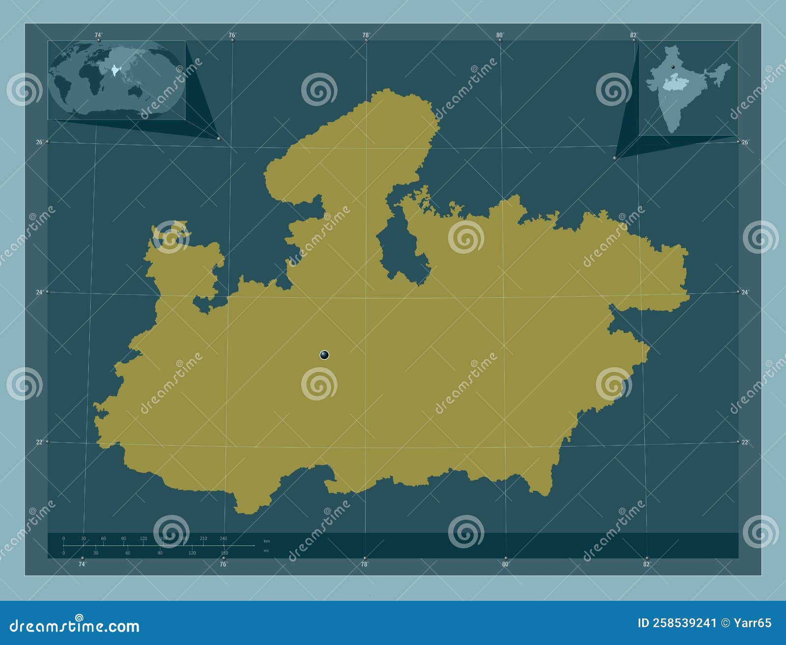 Madhya Pradesh, India. Solid. Capital Stock Illustration - Illustration ...