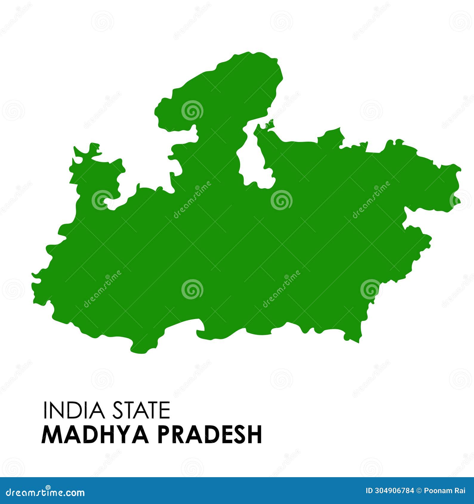 Madhya Pradesh Map of Indian State. Madhya Pradesh Map Vector ...