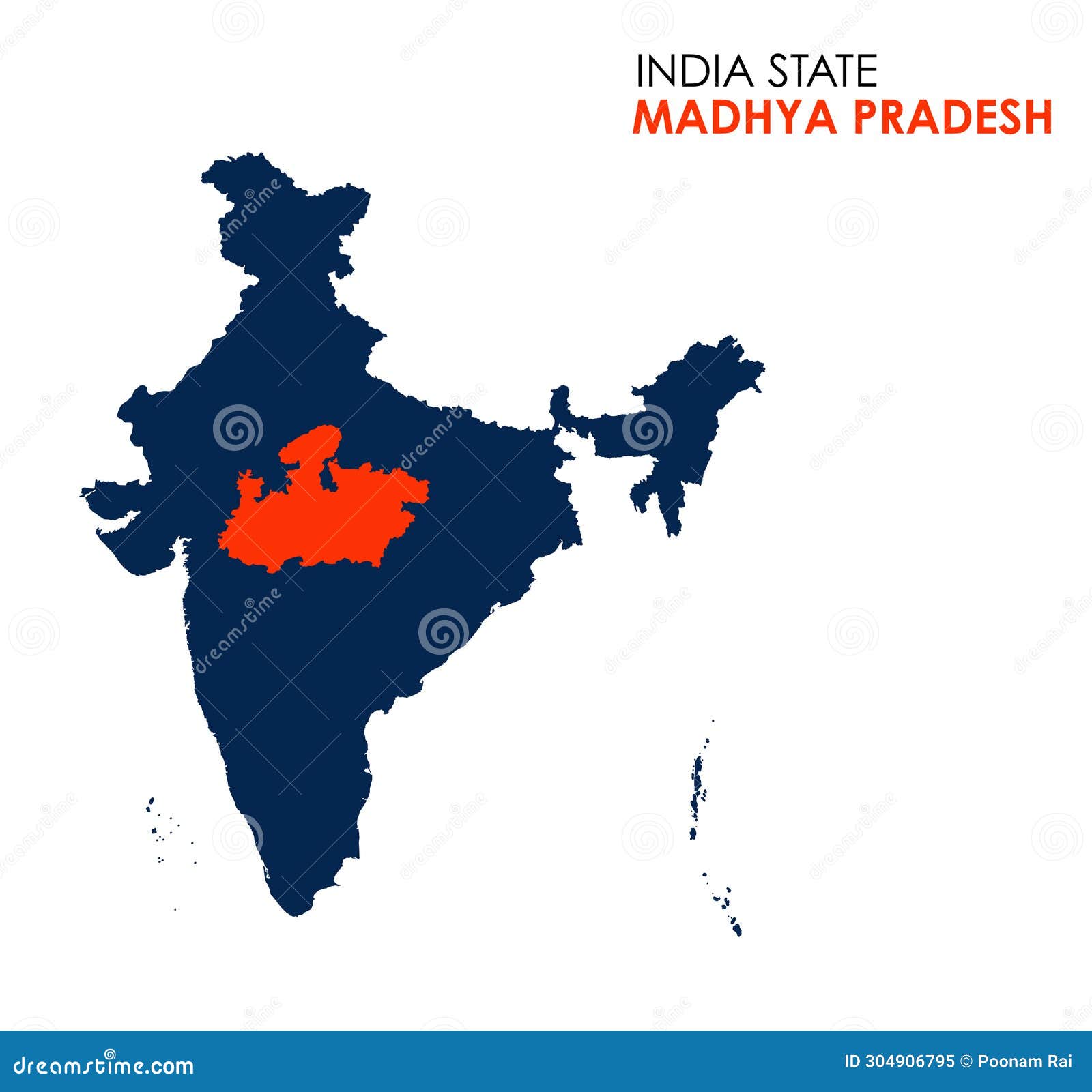 Madhya Pradesh Map of Indian State. Madhya Pradesh Map Vector ...