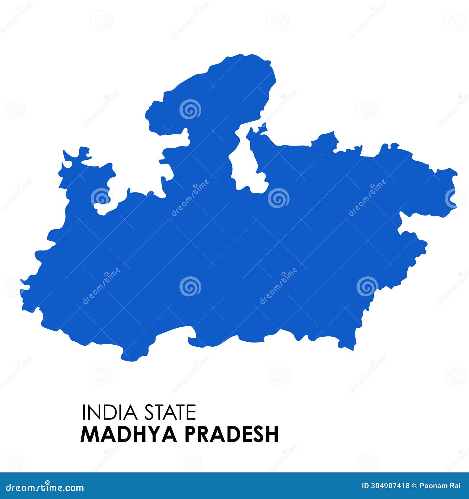 Madhya Pradesh Map of Indian State. Madhya Pradesh Map Vector ...