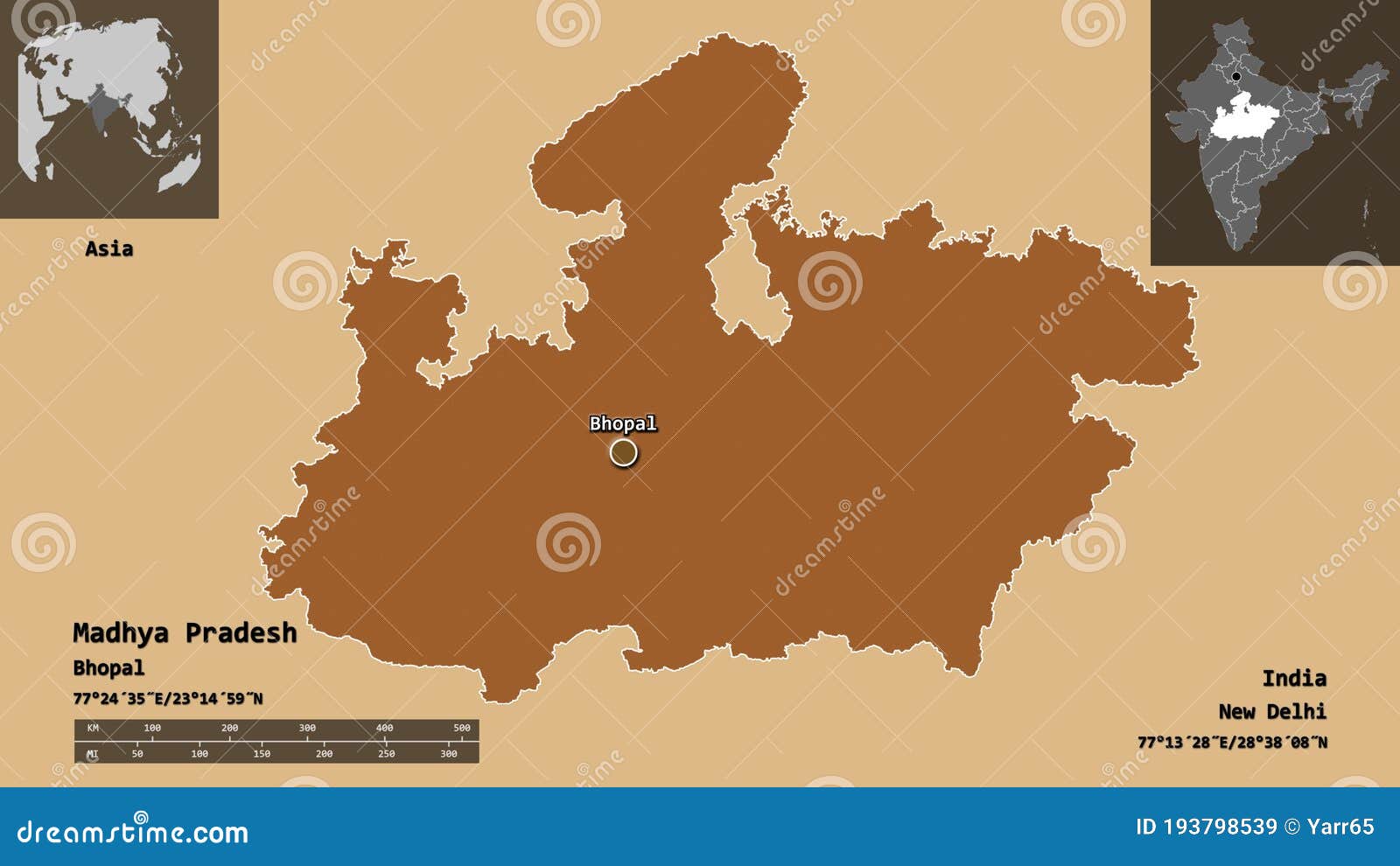 Madhya Pradesh, State of India,. Previews. Pattern Stock Illustration ...