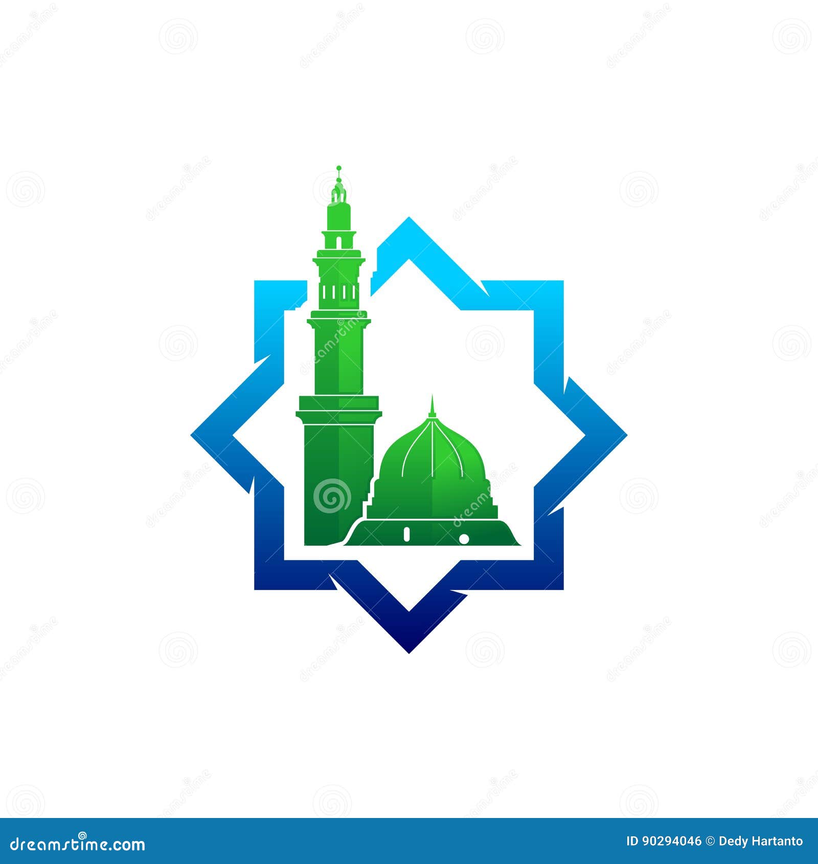 Madinah Mosque Vector Logo Clipart And Illustrations