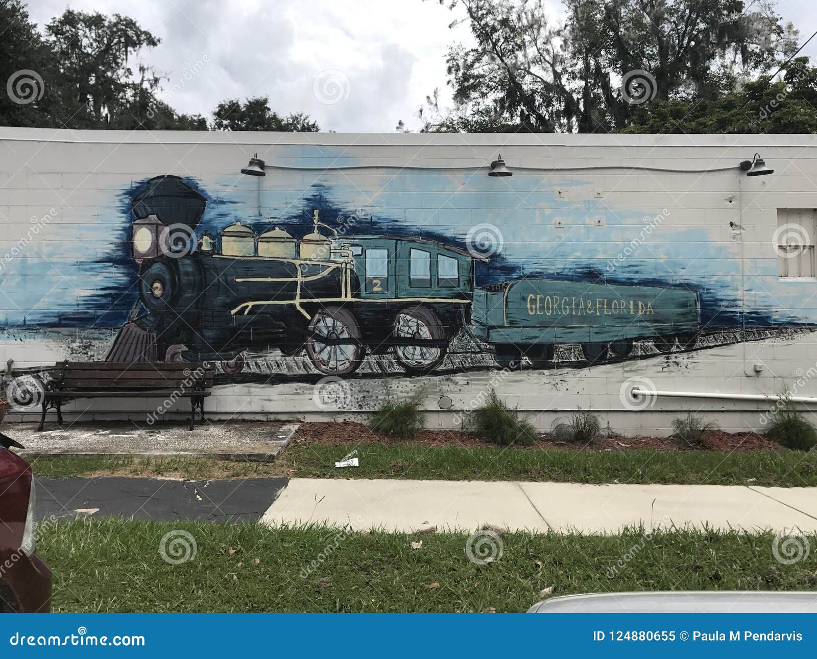 Train Mural By Celebrity Muralist Patrick Ganino On Main Street In The ...