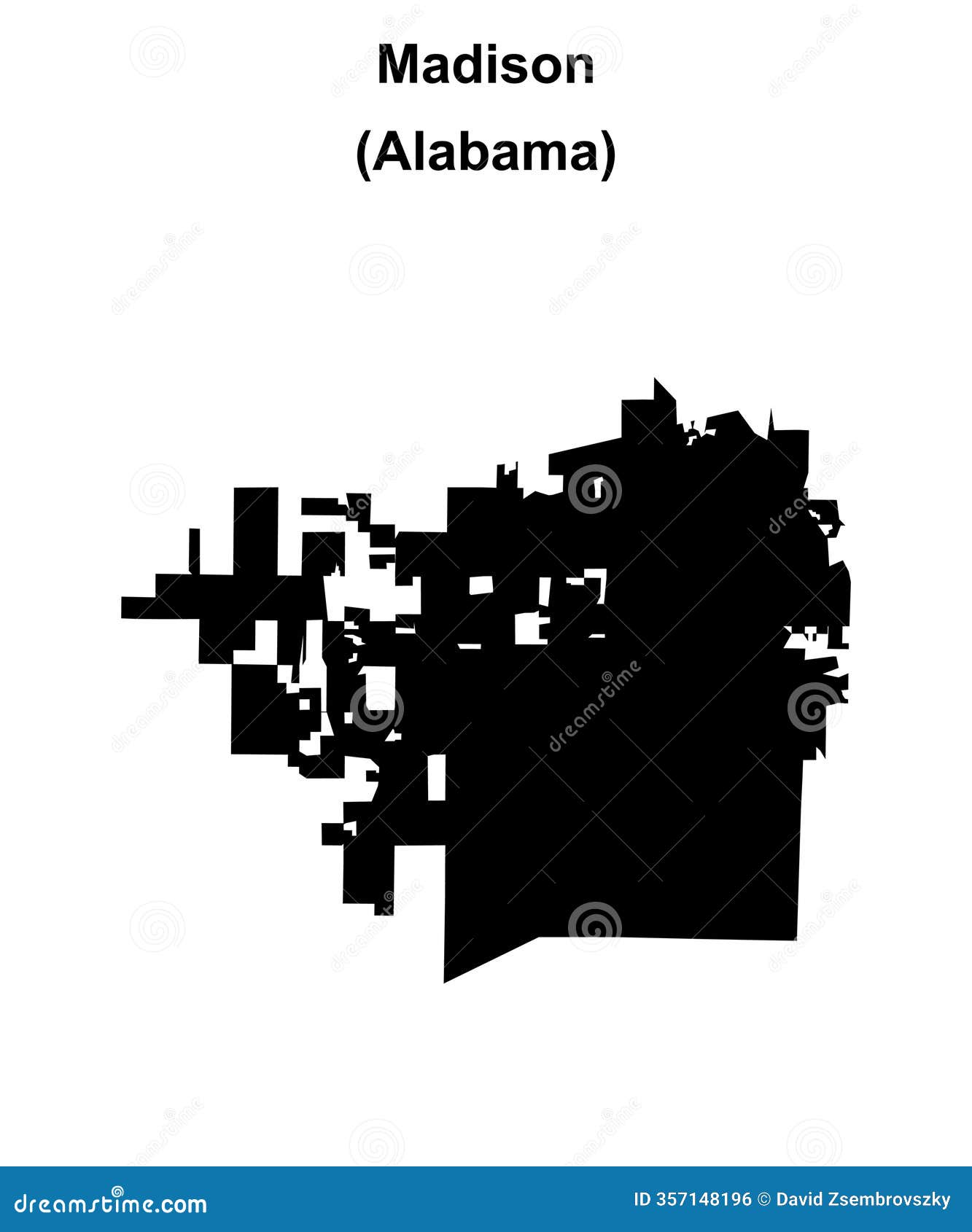 Madison Outline Map Cartoon Vector | CartoonDealer.com #324018527