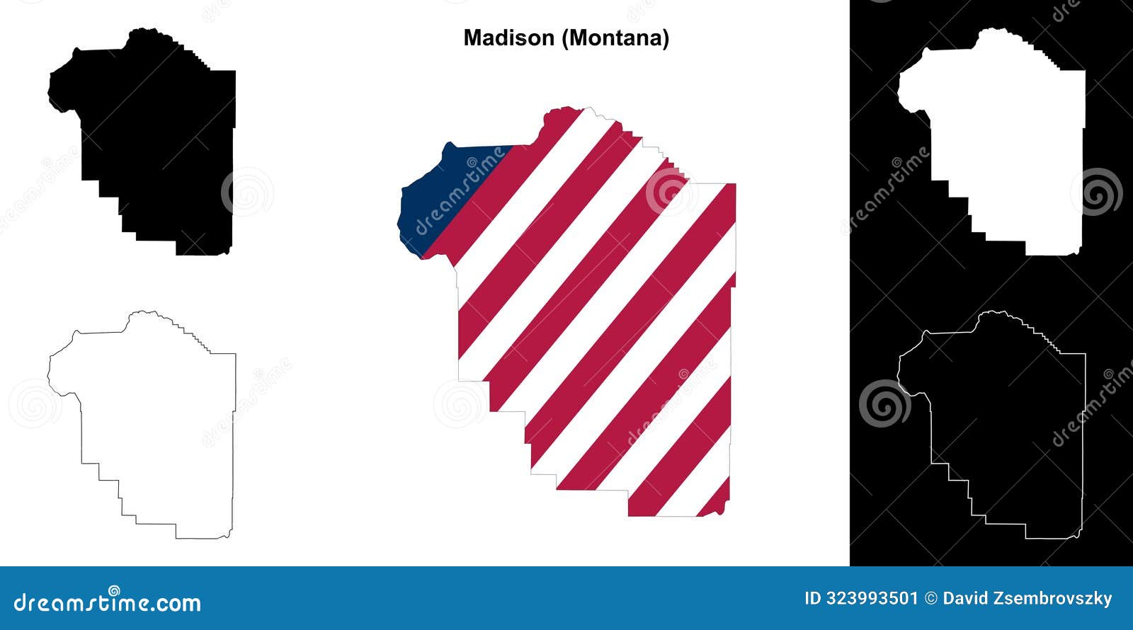 Madison Outline Map Cartoon Vector | CartoonDealer.com #323993501