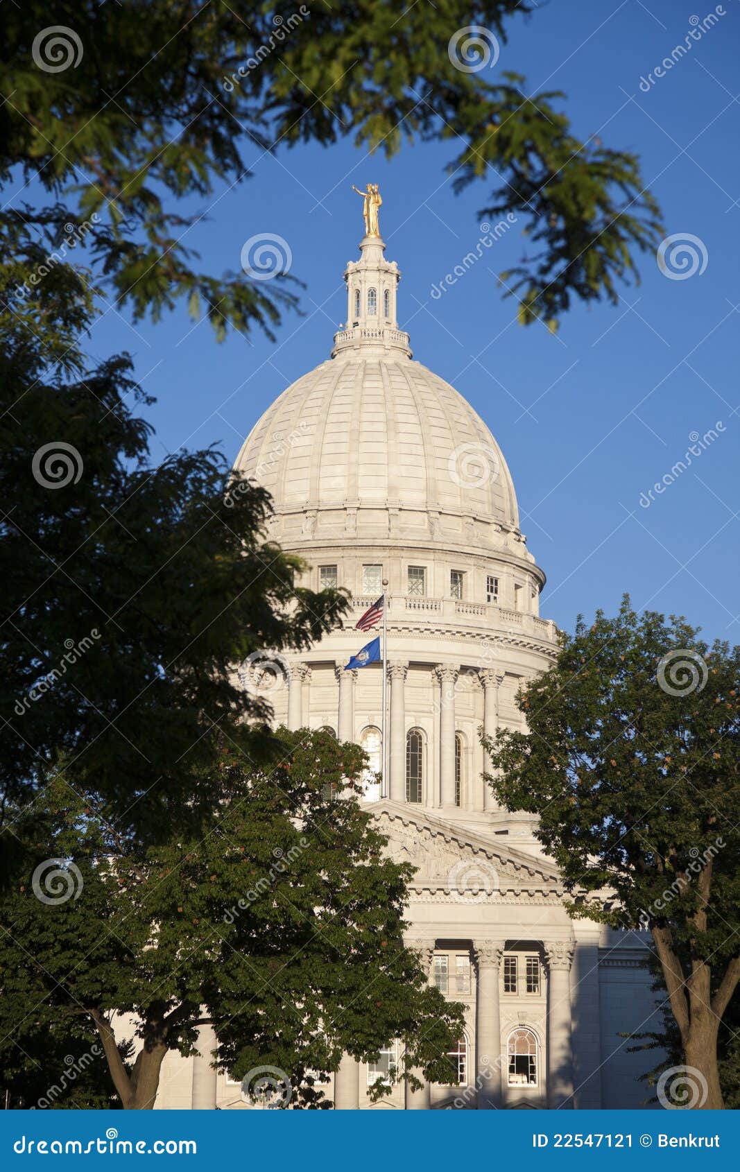 Madison, Wisconsin - State Capitol Building Stock Image - Image of ...