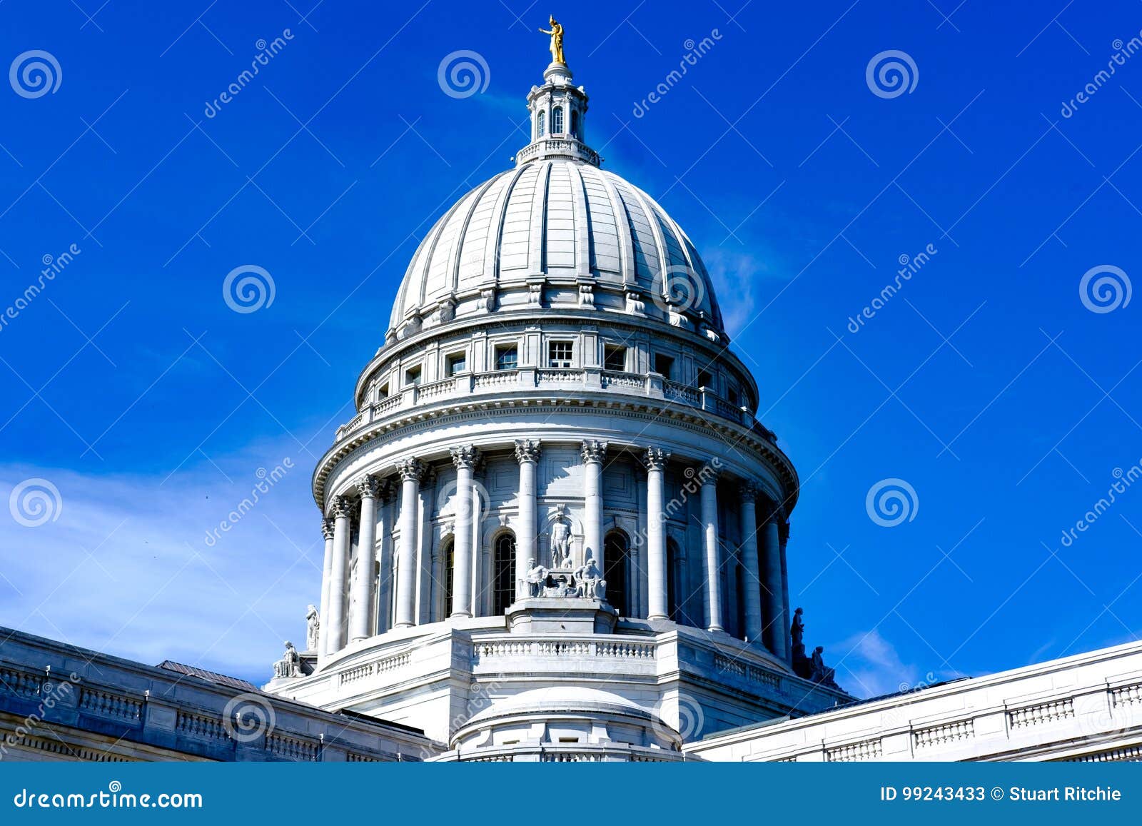 Madison Wisconsin State Capitol Building Stock Image - Image of ...