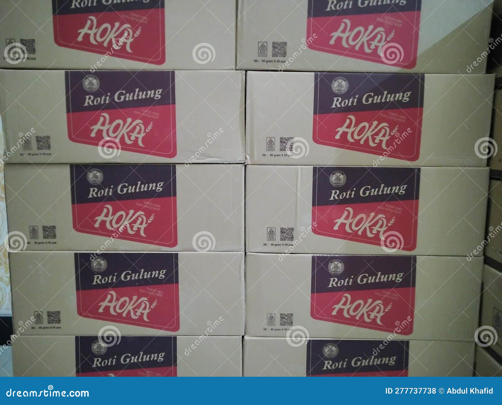 Cheese Roll Aoka Bread editorial stock photo. Image of number - 277737738