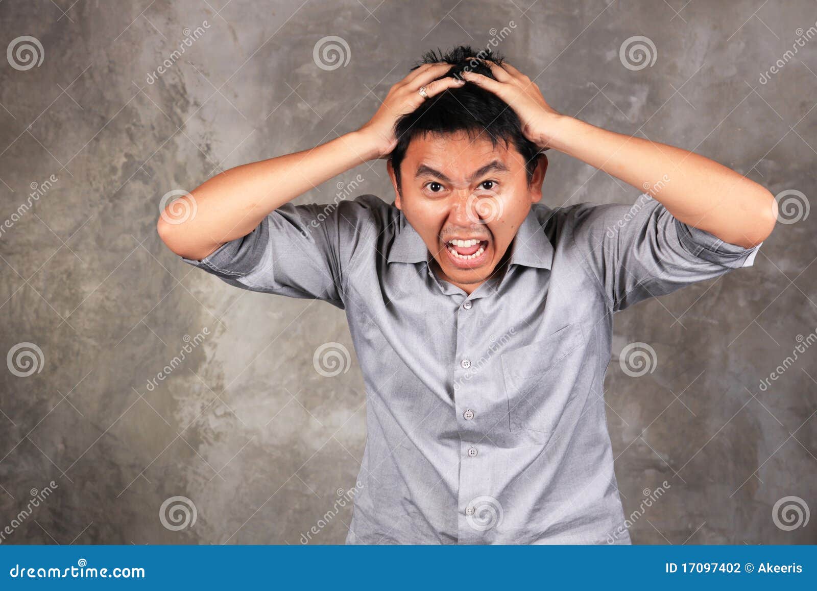 Madly crazy stock photo. Image of pressing, crazy, head - 17097402