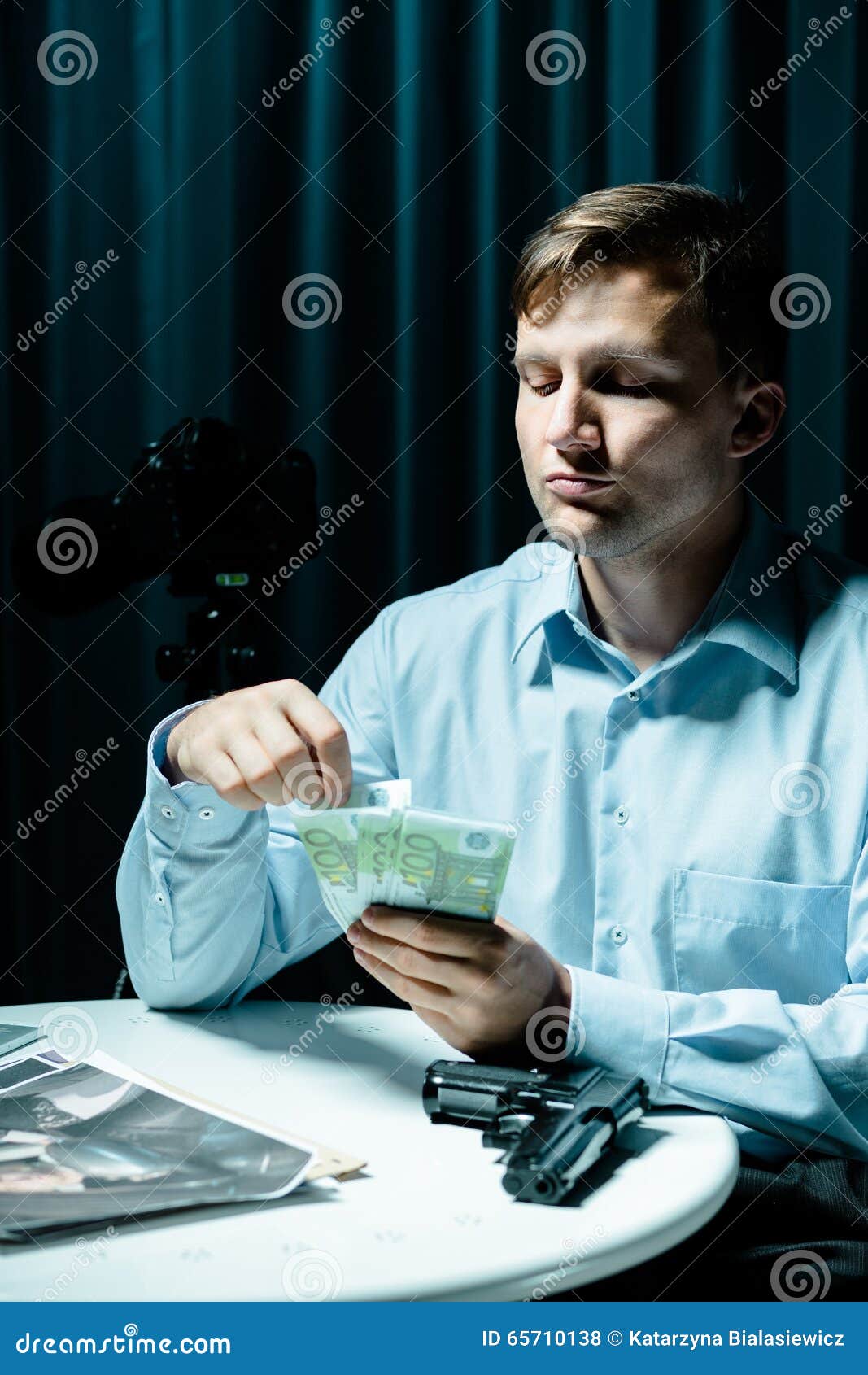 Madman Counting Money For Murder Royalty-Free Stock Image ...
