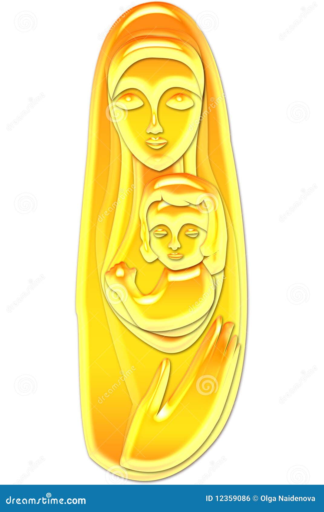 The Madonna with the child stock illustration. Illustration of social ...