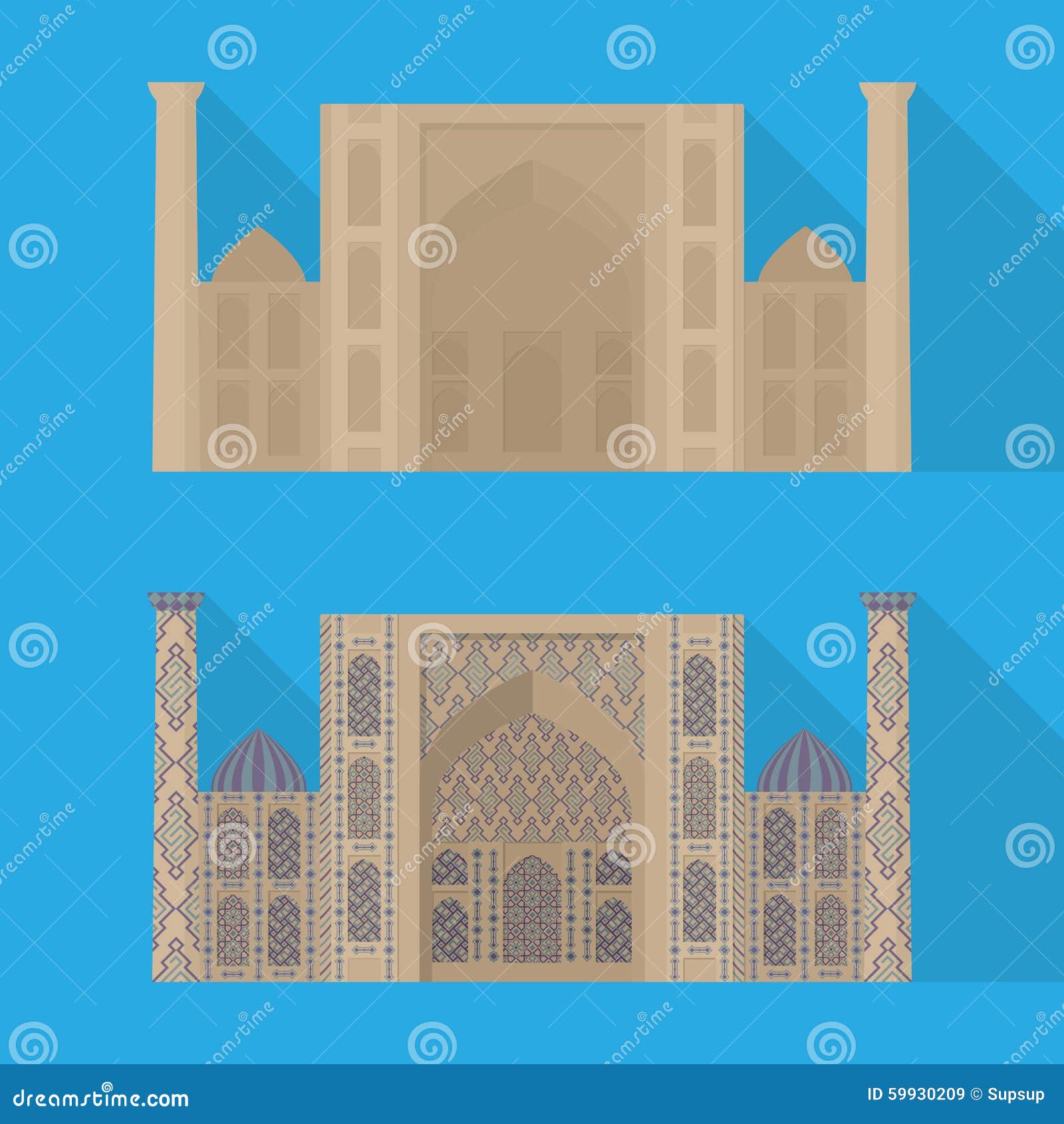 Madrasa stock vector. Illustration of islam, arabic, arab - 59930209