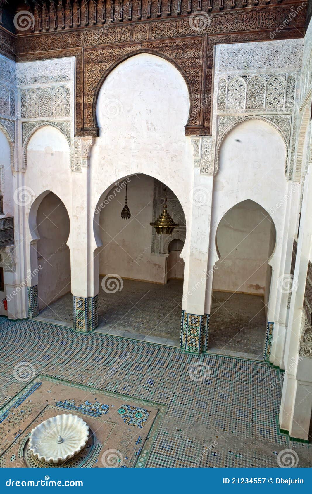 Madrassa Fes stock image. Image of landmark, building - 21234557
