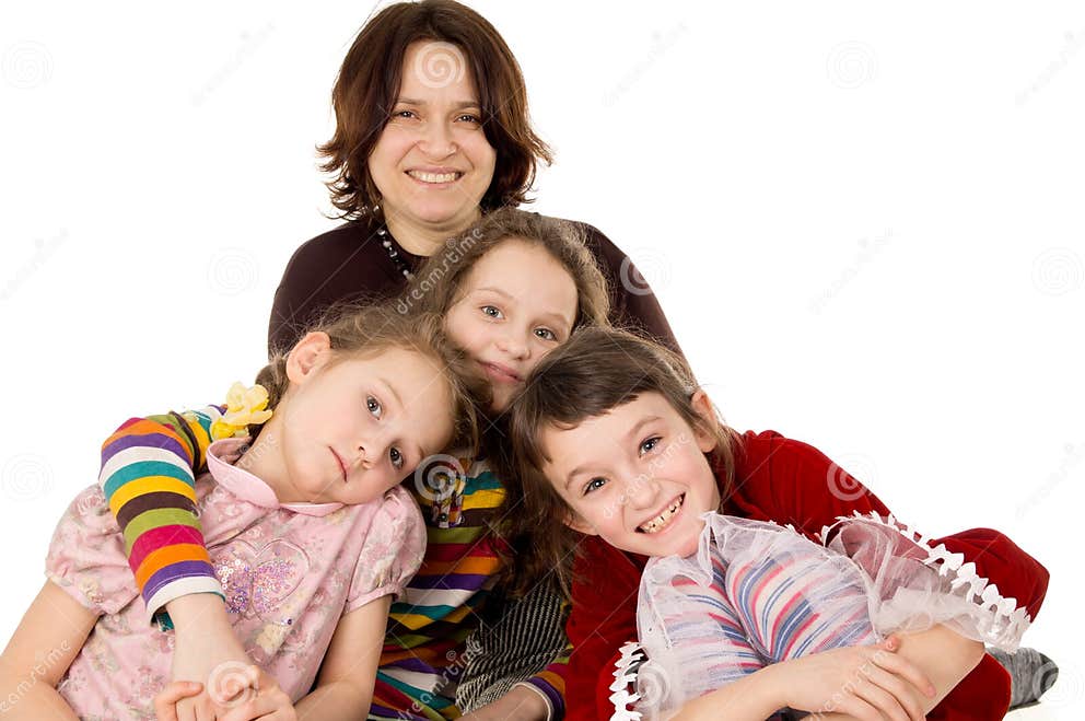 Madre con sus hijas foto de archivo. Imagen de madre - 30759142