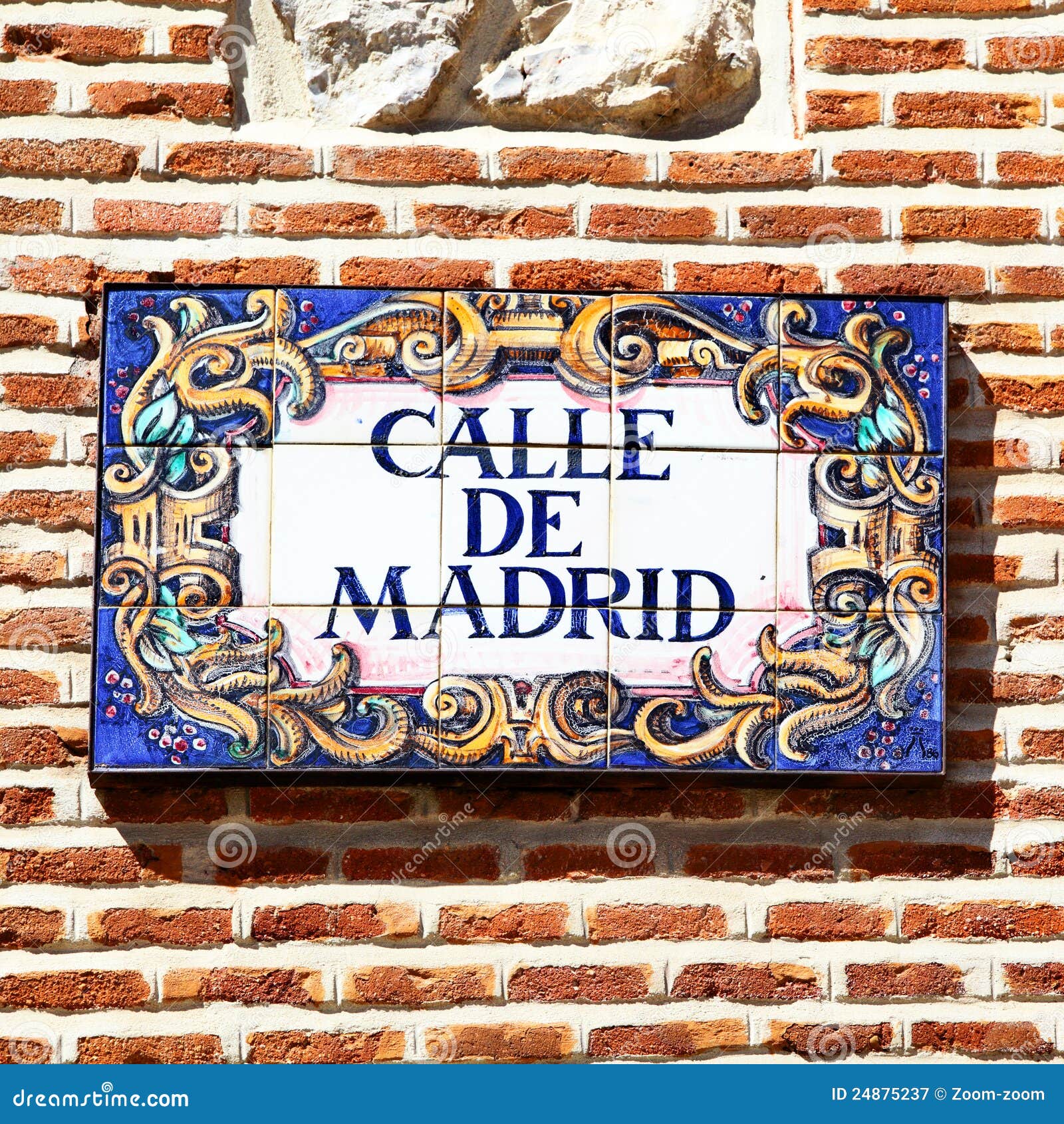 Madrid stock image. Image of spanish, antique, nameboard - 24875237