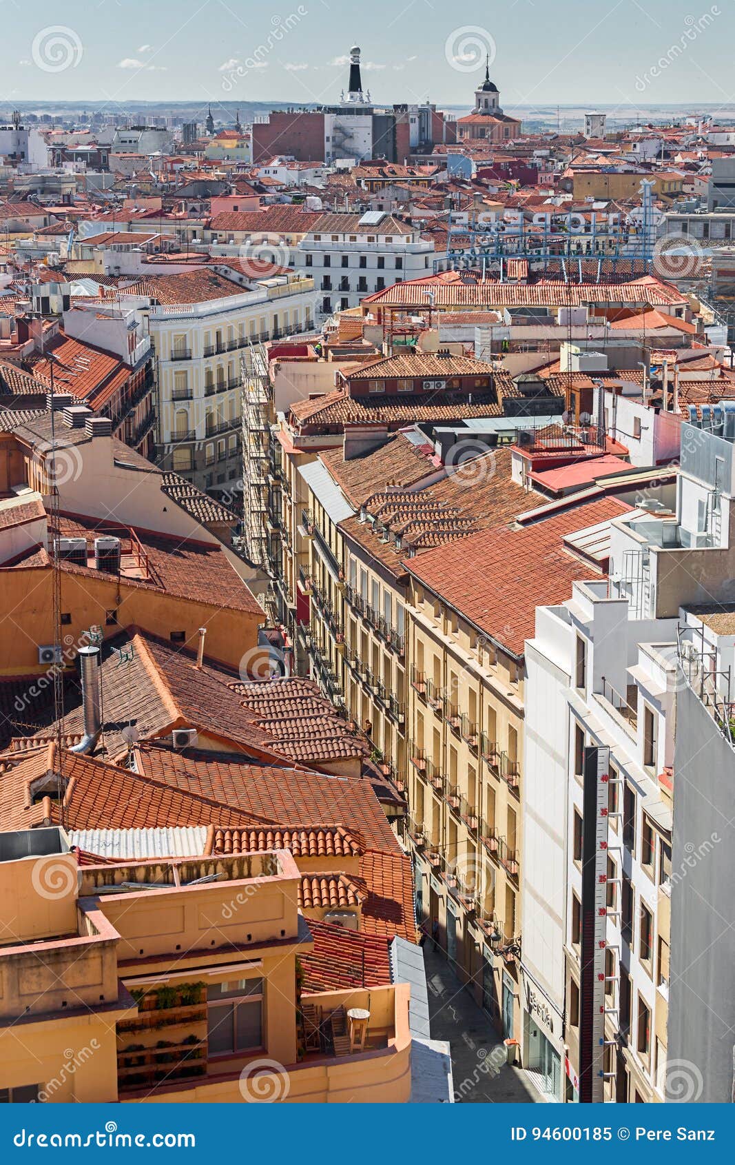 Madrid Aerial Cityscape, Spain Editorial Image - Image of cityscape ...